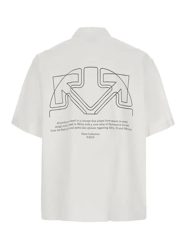 Off-White Shirt With Long Sleeves And Collar In For