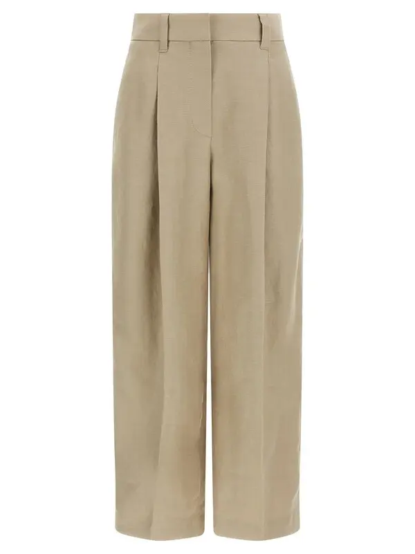 Brunello Cucinelli Linen Trousers - Cream