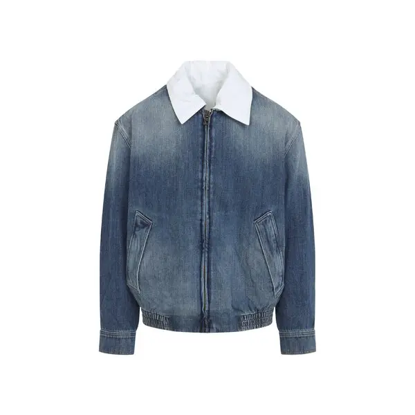 Loewe Zip-up Denim Jacket - Blue