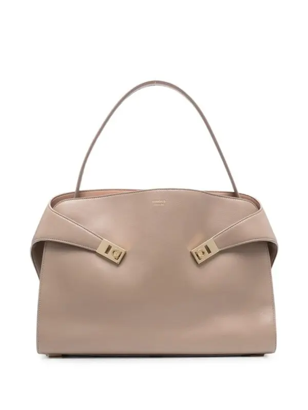 FERRAGAMO Hug Medium Leather Shoulder Bag - Multicolor