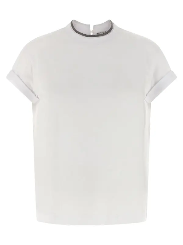 Brunello Cucinelli Monile’ Jersey T-shirt - White