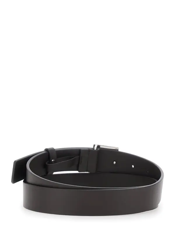 Fendi Leather Ff Metal Belt