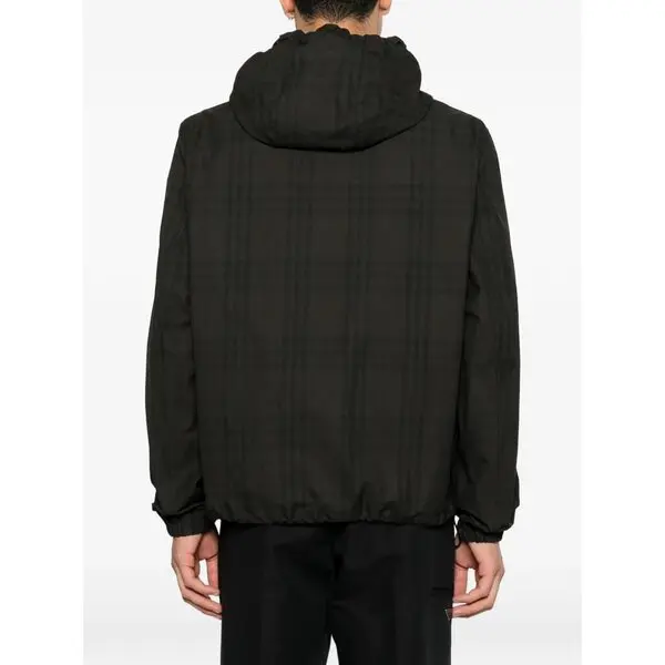 Burberry Check Pattern Hooded Jacket