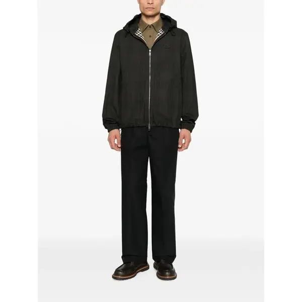 Burberry Check Pattern Hooded Jacket