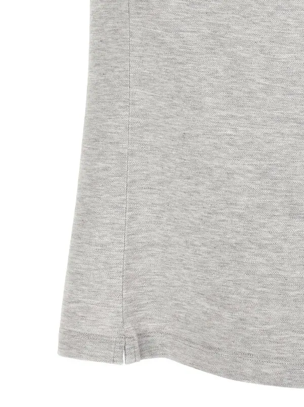 Brunello Cucinelli Logo Piqué Polo Shirt - Gray