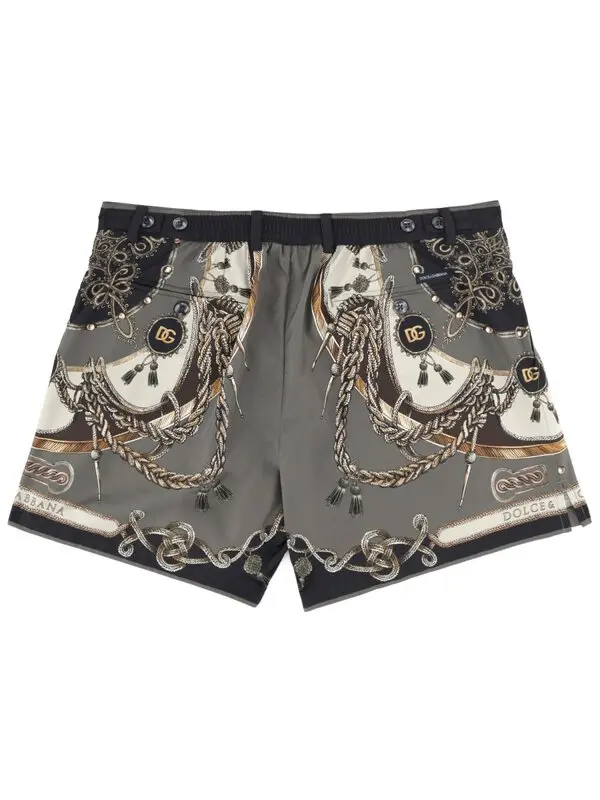 Dolce & Gabbana Swimsuit With Print - Gray
