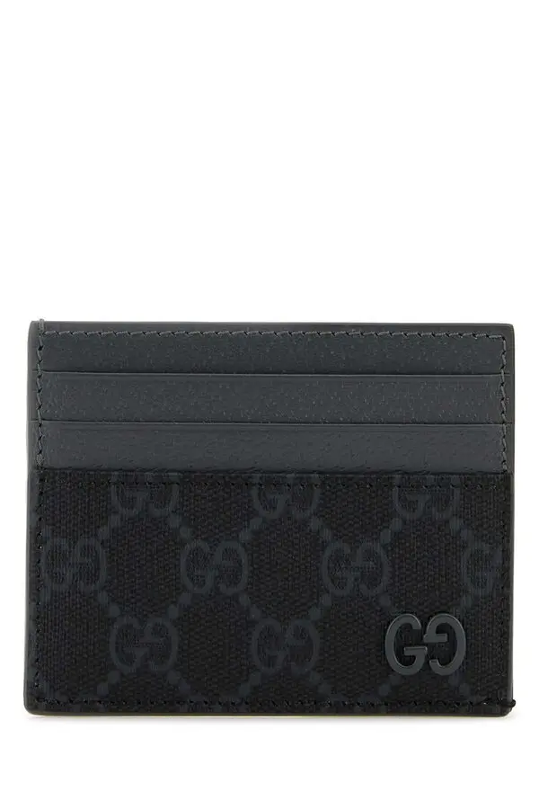Gucci Gg Fabric And Leather Card Holder - Multicolor