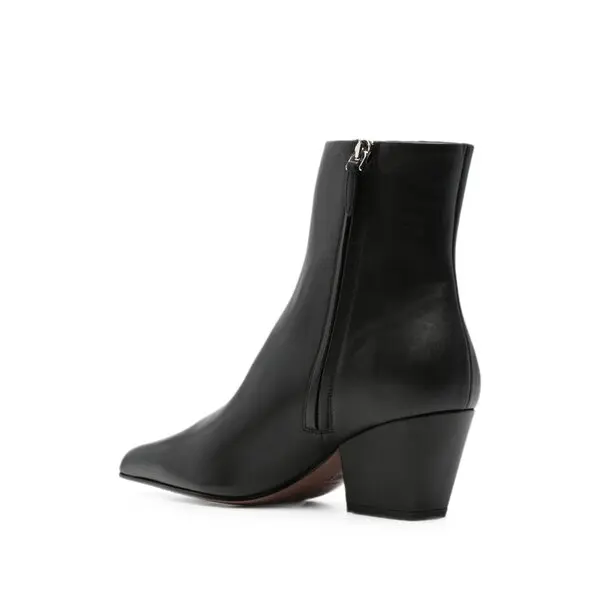 Paris Texas Leather Ankle Boots - Black