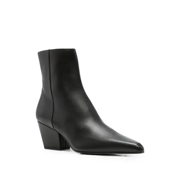 Paris Texas Leather Ankle Boots - Black