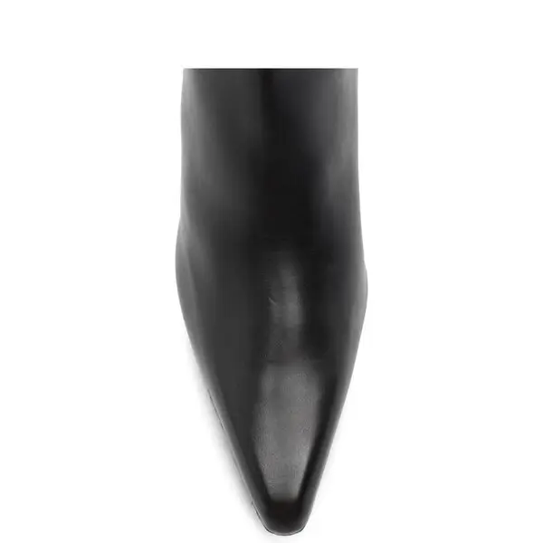 Paris Texas Leather Ankle Boots - Black