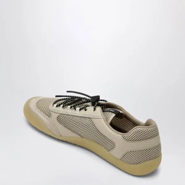 Prada Speedrock Sneakers In Desert Leather And Mesh - Cream