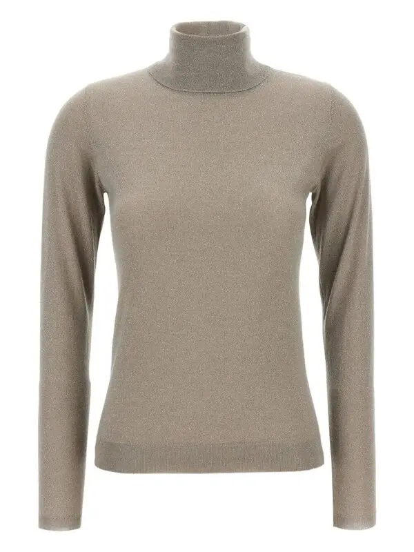 Brunello Cucinelli Sparkling Cashmere And Silk Lightweight Turtleneck Sweater - Multicolor