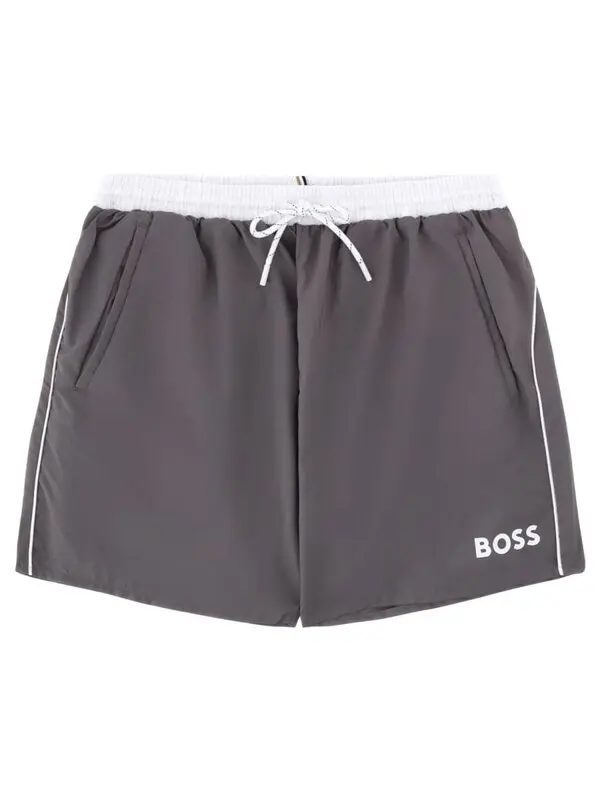 BOSS Swimsuit With Logo - Gray
