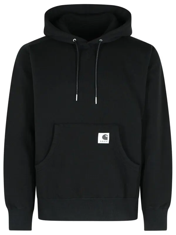 Sacai Charhartt Work In Progress' Cotton Sweatshirt - Black
