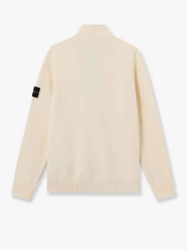 Stone Island Virgin Wool Blend Sweater - Cream