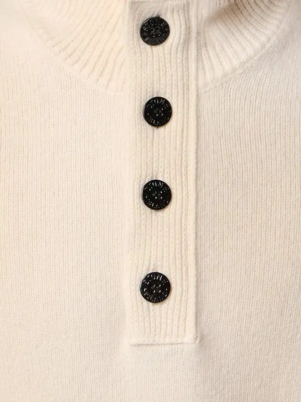 Stone Island Virgin Wool Blend Sweater - Cream