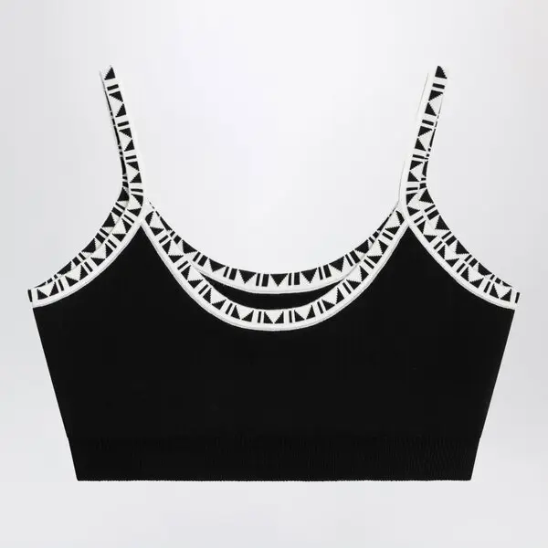 Versace Viscose-blend Cropped Top - Black