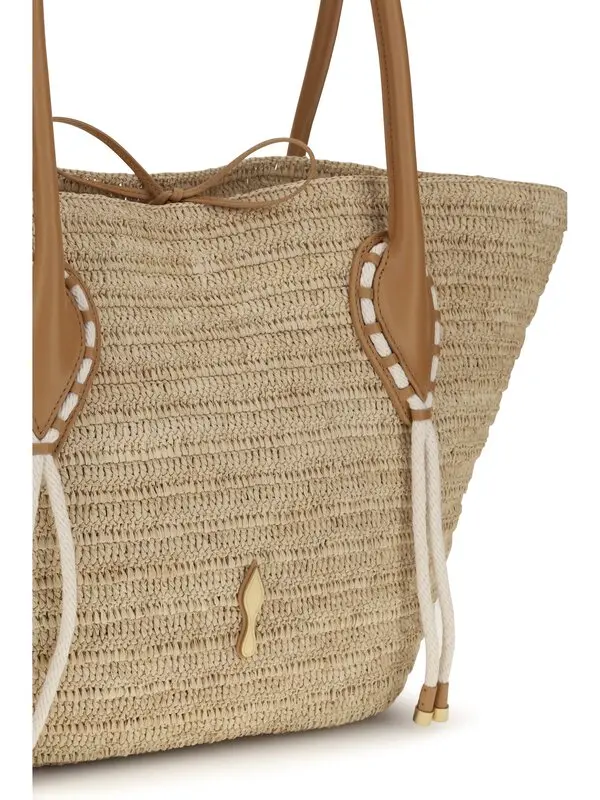 CHRISTIAN LOUBOUTIN Venus Basket Bag - Cream