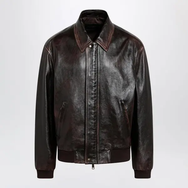 Prada Nappa Leather Bomber Jacket