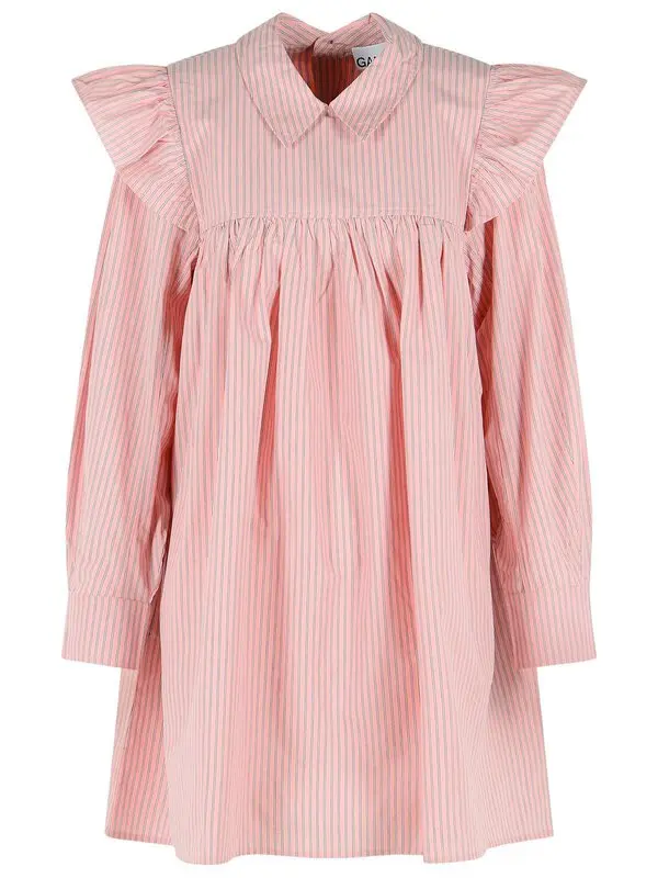 GANNI Cotton Dress - Pink