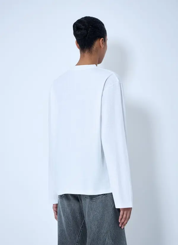 Acne Studios Graphic Print Long Sleeve T-shirt - White