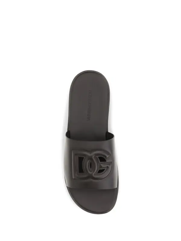 Dolce & Gabbana Embossed Logo Sandals