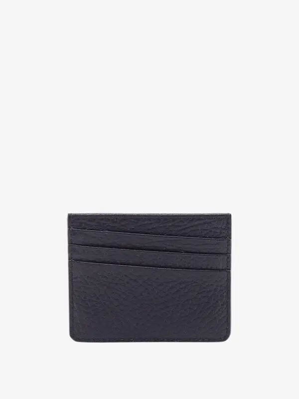 MAISON MARGIELA Four Stitches Hammered Leather Card Holder - Black