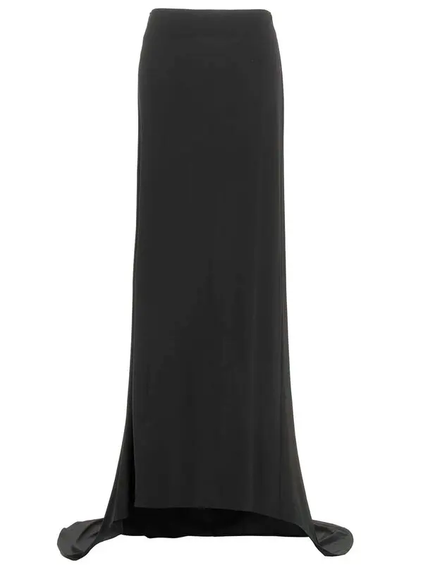 Magda Butrym Asymmetrical Long Skirt - Black