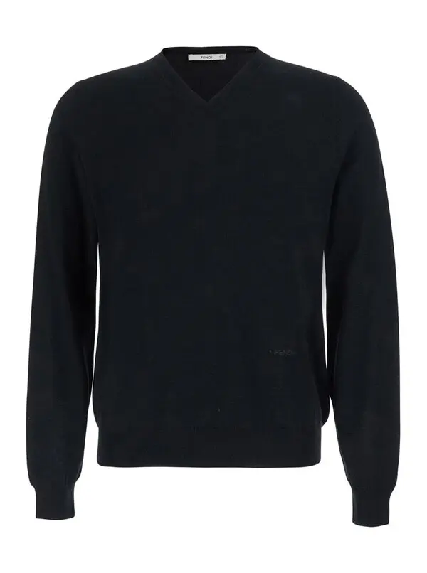 Fendi Look 26 Look 58 Wool V Neck - Multicolor