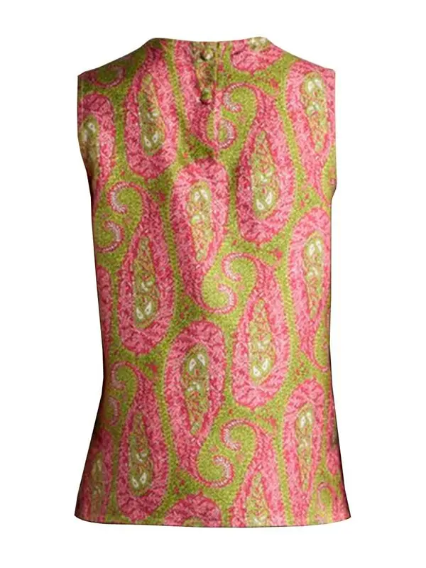 Etro Paisley Foliage Pattern Top