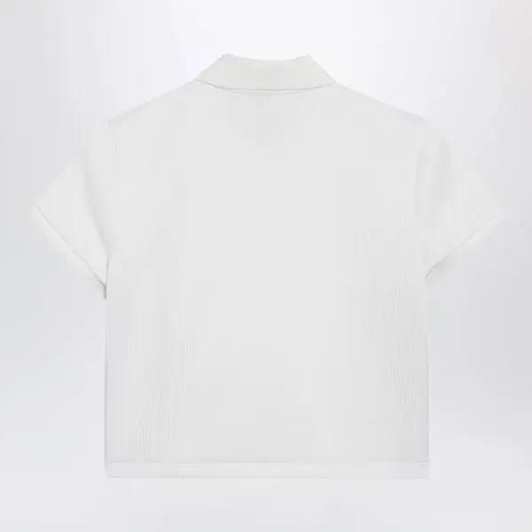 Gucci Ribbed Cotton Jersey Polo - White