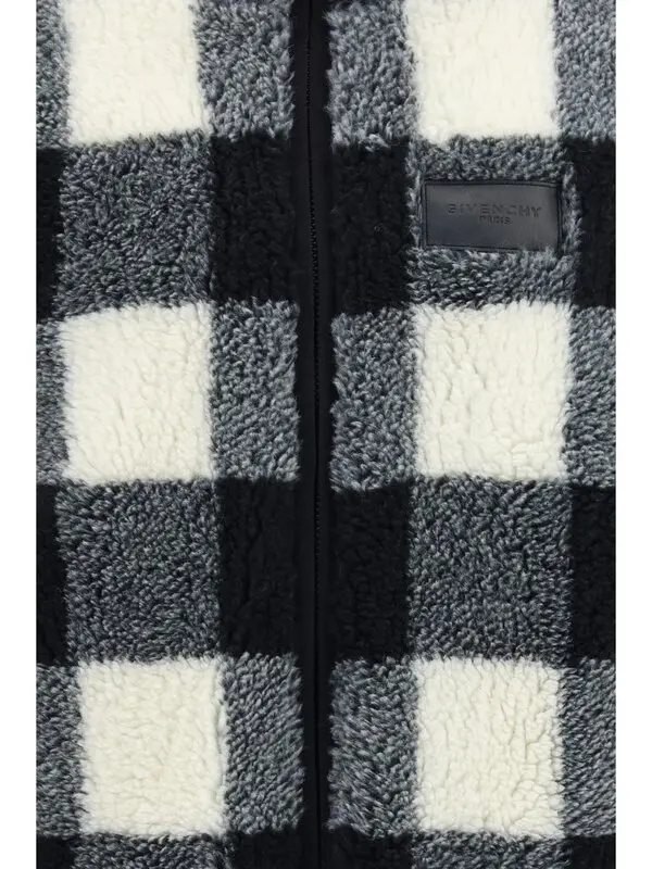 Givenchy Checked Wool-blend Teddy Jacket - Gray
