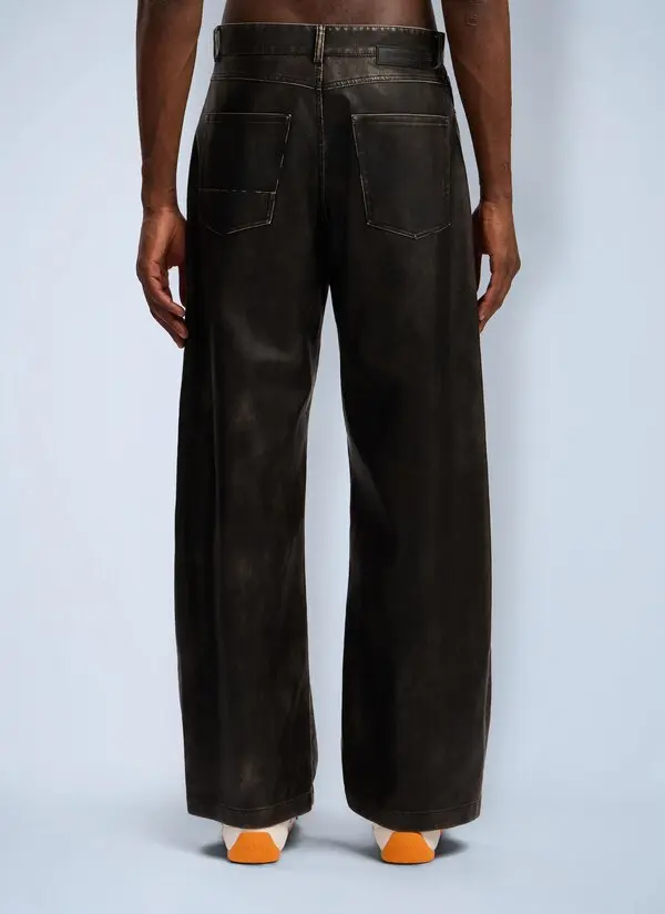 Palm Angels Curved Logo Coated Pants