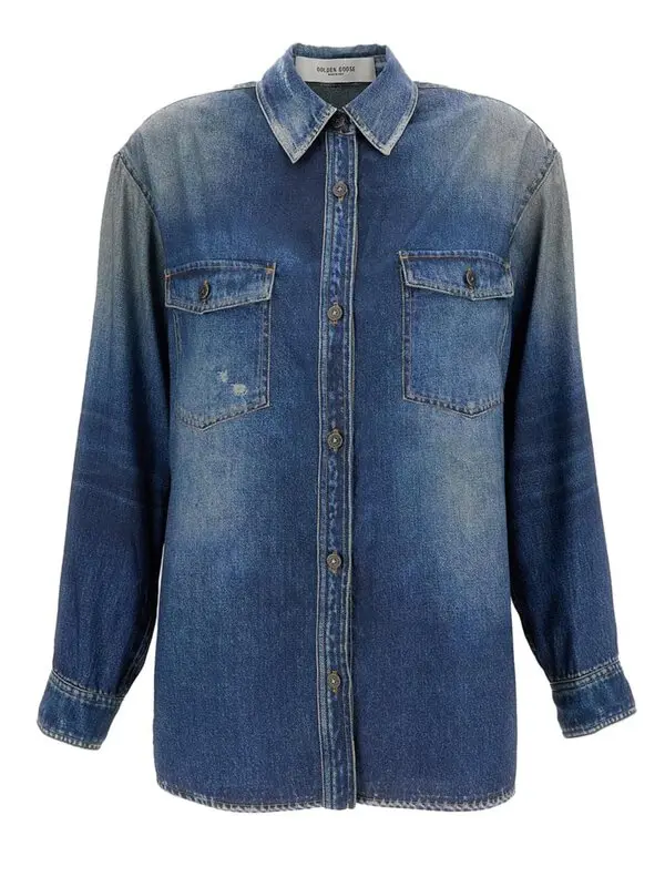 GOLDEN GOOSE Shirt Patty - Blue