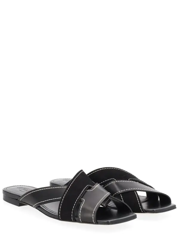 TOD'S Cross-strap Sandal - Black