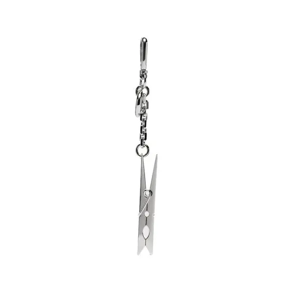 MAISON MARGIELA Clothes Pin Pendant Cable-link Chain - Silver