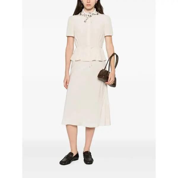 Prada Silk Crystal Embellished Day Dress