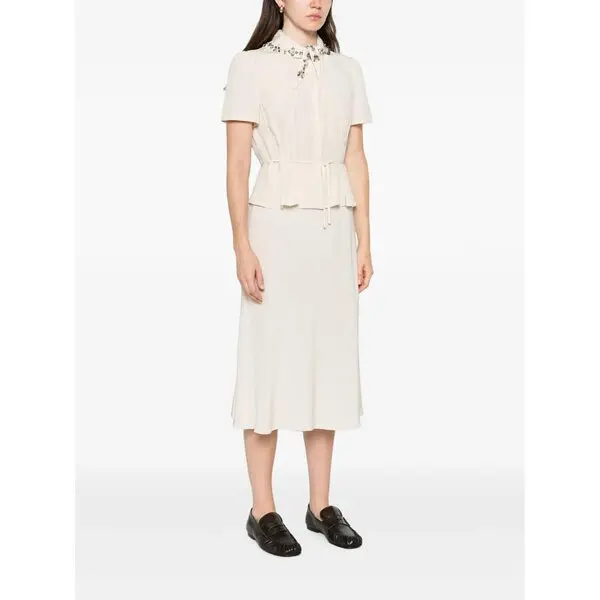 Prada Silk Crystal Embellished Day Dress