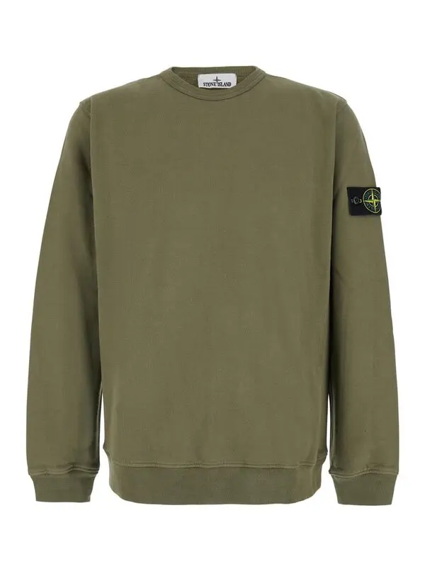 Stone Island Organic Cotton Sweatshirt - Green