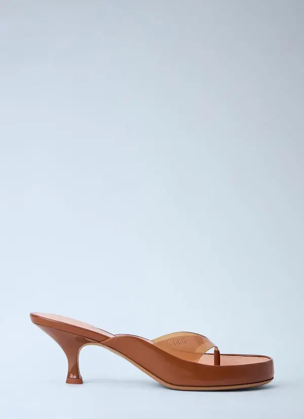 Chloé Junie Heeled Sandals - Brown