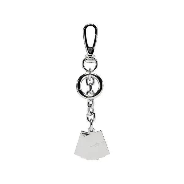 MAISON MARGIELA Playing-card Charm Keyring - Silver
