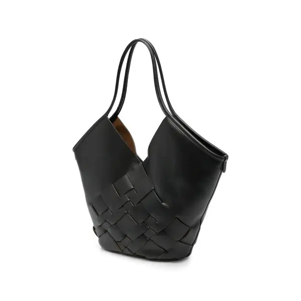 Hereu Woven Leather Shoulder Bag - Black
