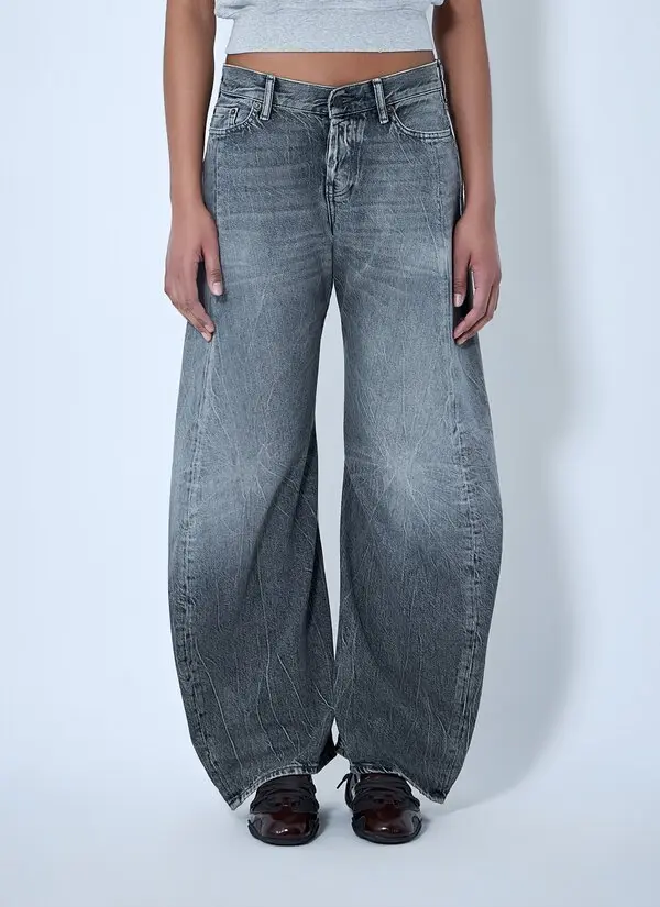 Acne Studios Wide-leg Denim Trousers - Gray