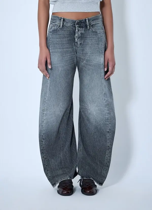 Acne Studios Wide-leg Denim Trousers - Gray