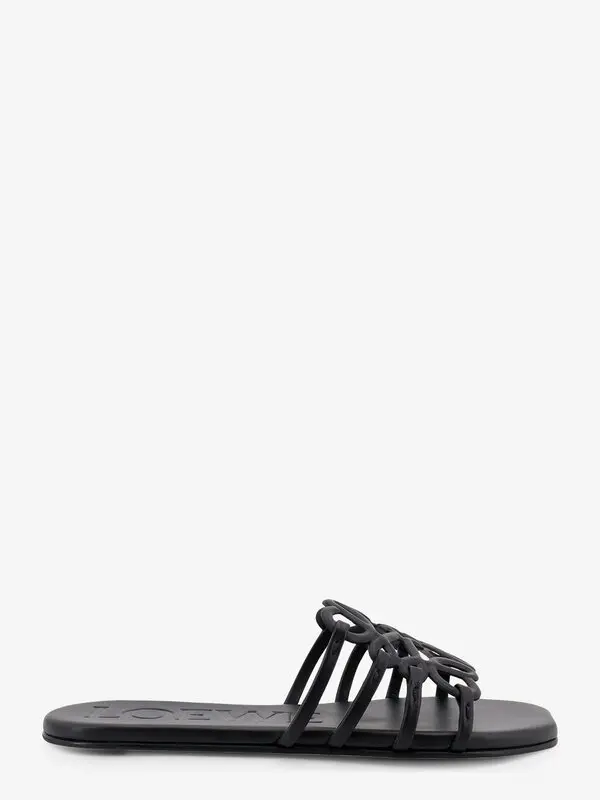 Loewe Paula's Ibiza-aangram Petal Leather Sandals - Black
