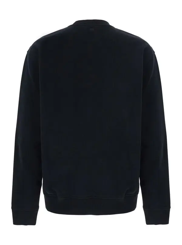 AMI Paris Sweatshirt With De Coeur Logo And Long Sleeves In Cotton - Black