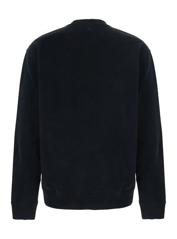 AMI Paris Sweatshirt With De Coeur Logo - Black