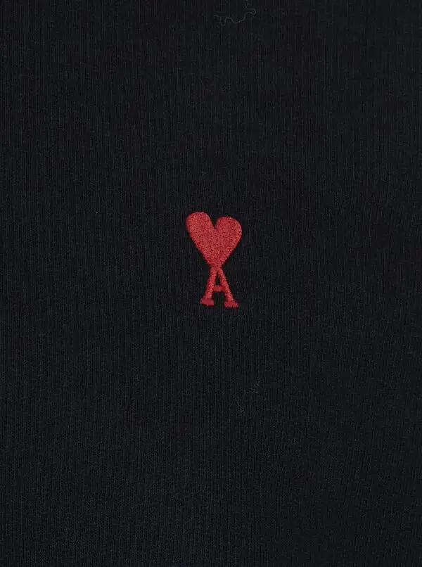 AMI Paris Sweatshirt With De Coeur Logo - Black