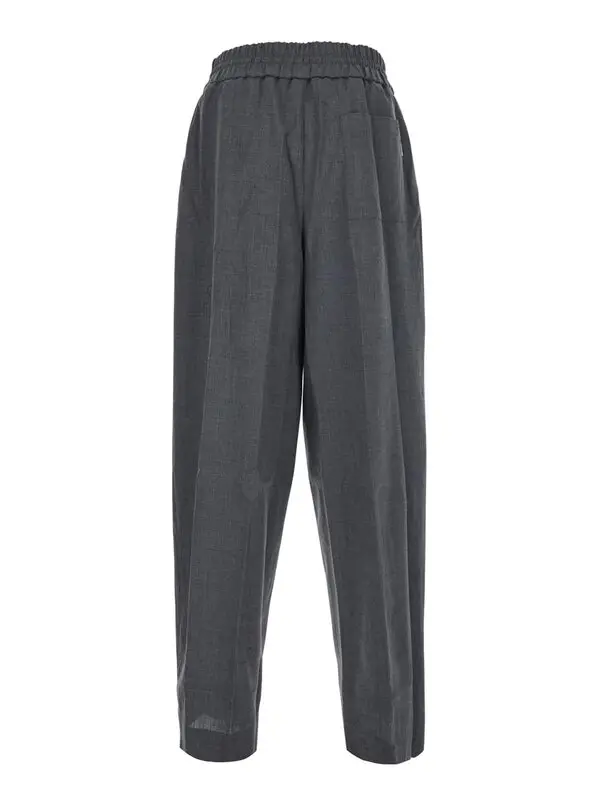 AMI Paris Wool Drawstring Trousers - Multicolor