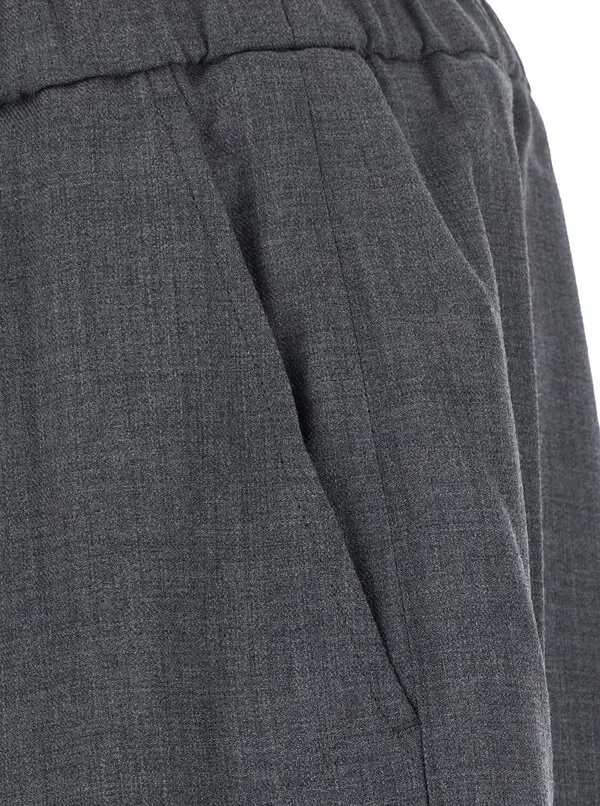 AMI Paris Wool Drawstring Trousers - Multicolor